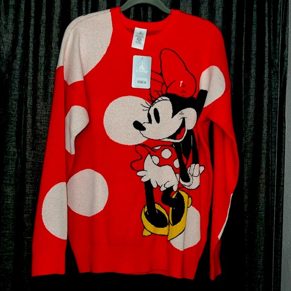 Disney | Sweaters | Disney Minnie Mouse Pullover Knit Sweater | Poshmark